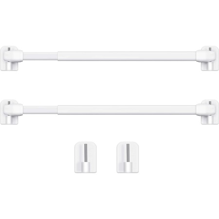 Set 2 tije de cortina, Sunmostar, Plastic, 40-60 cm, Alb - eMAG.ro