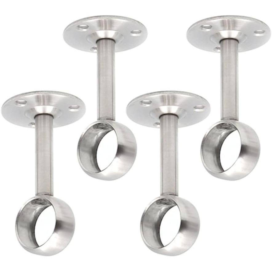 Set 4 suporturi tija perdea, Sunmostar, Inox, Argintiu - eMAG.ro