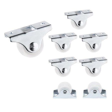 Set 8 rotite pentru mobilier, Sunmostar,Plastic/Metal, Argintiu - eMAG.ro