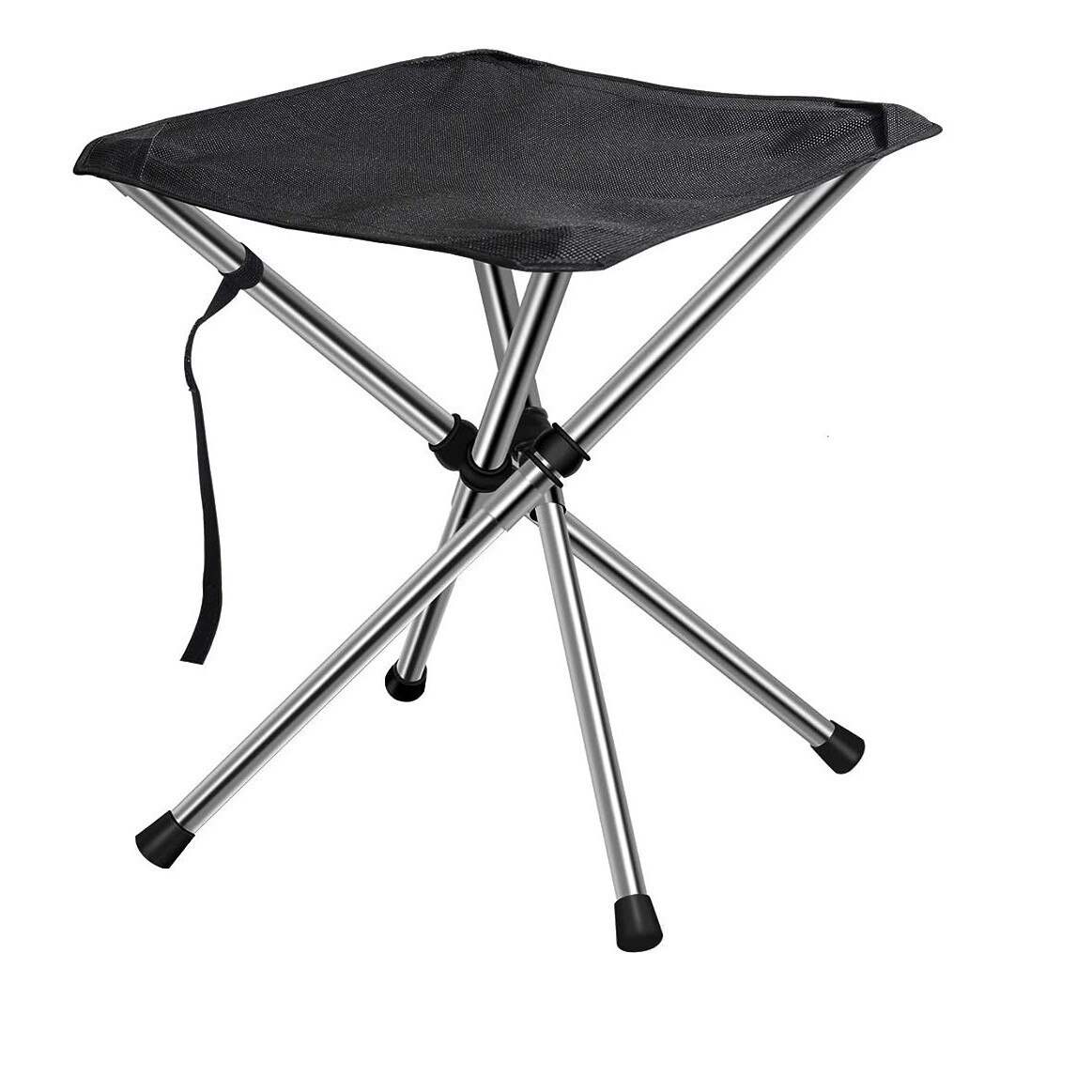 Scaun camping, Sunmostar, Pliabil, Inox/Naylon, 2.6x12.6x35.6 cm, Negru ...