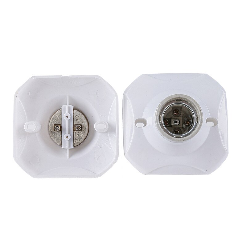 Set 4 x Soclu bec, Sunmostar, E27, Plastic/Ceramica, 95x95 mm, Alb ...