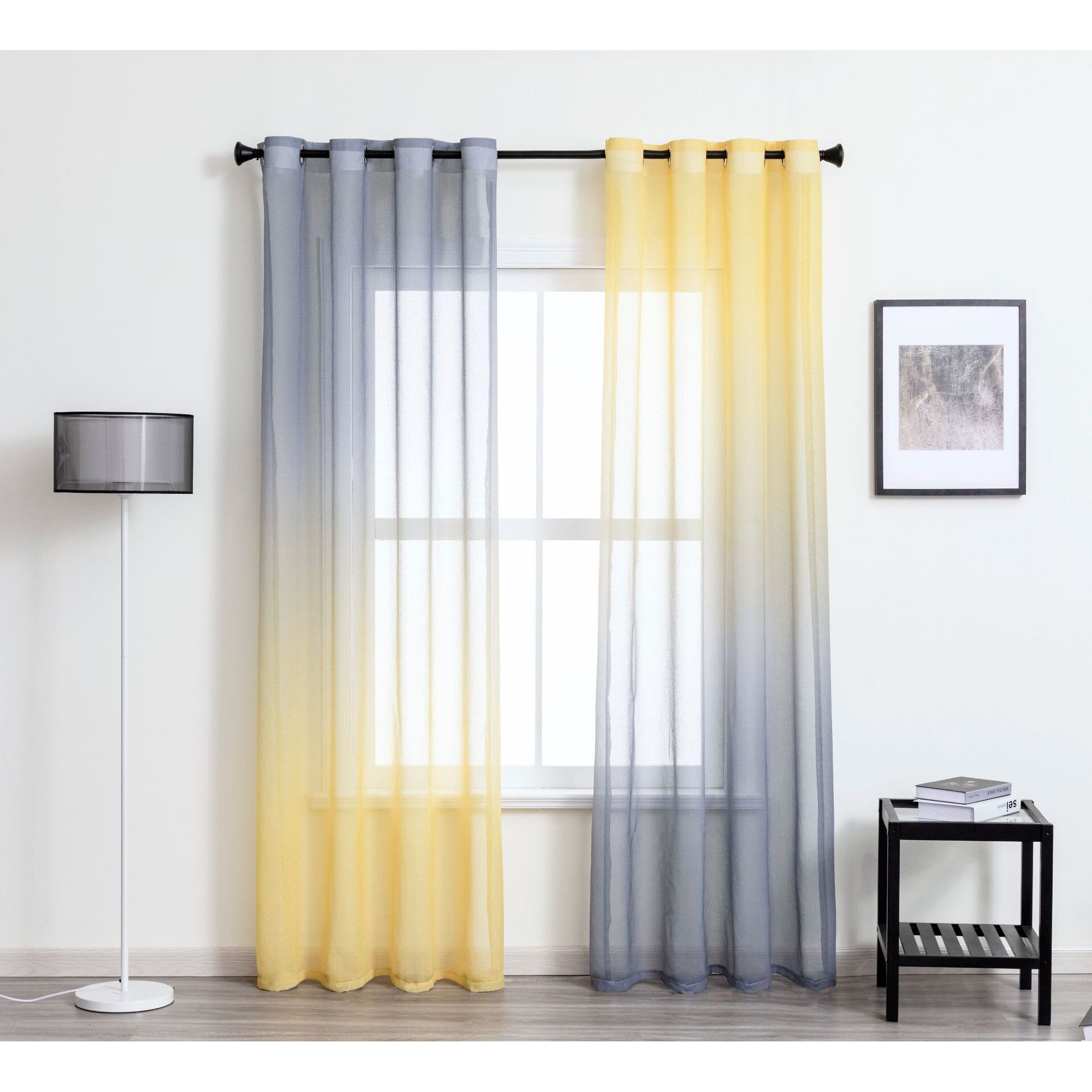 Set 2 perdele, Sunmostar, 100x260cm, Multicolor - eMAG.ro