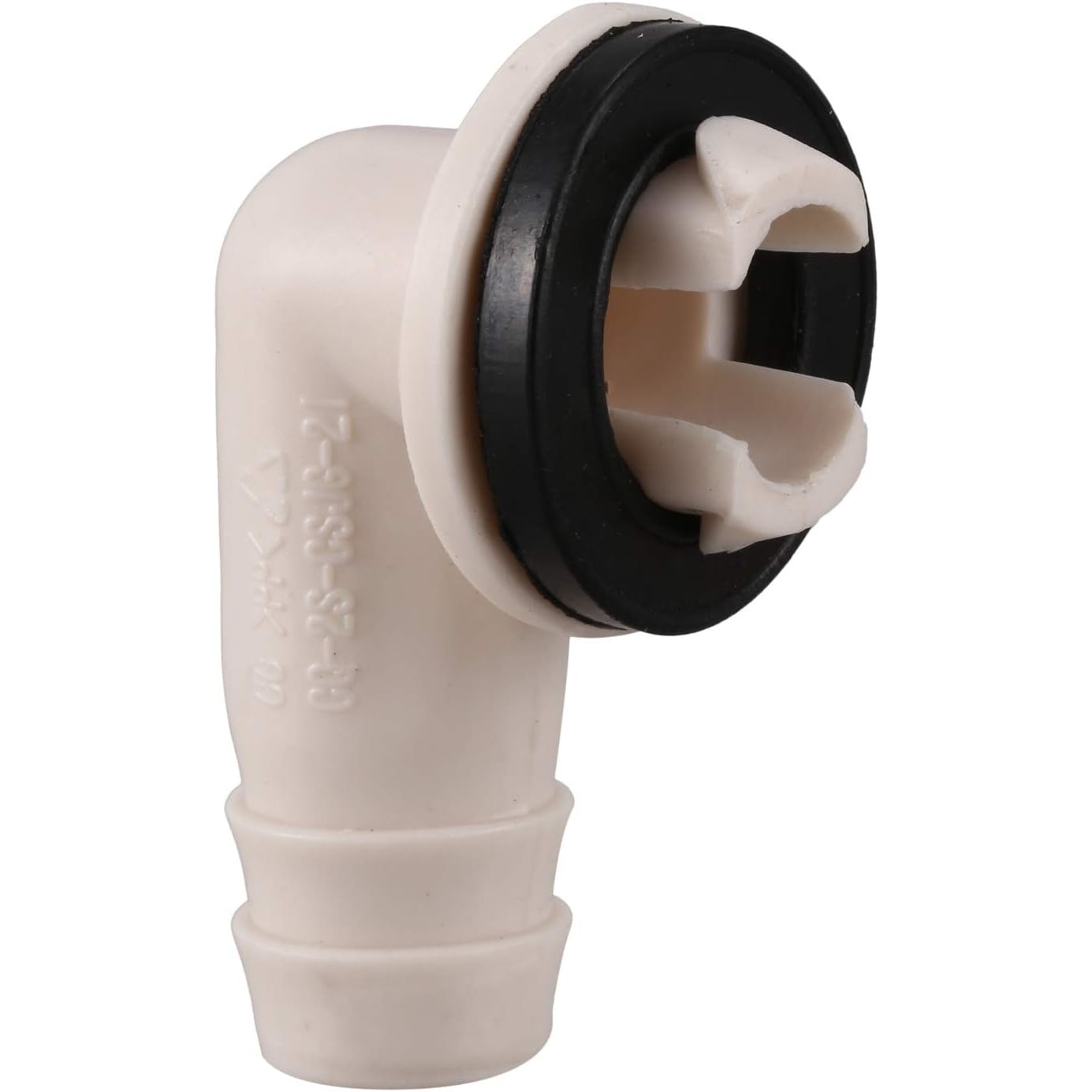 Conector furtun scurgere AC, LO-Ron, PVC/Cauciuc, 15 mm, Alb/Negru ...