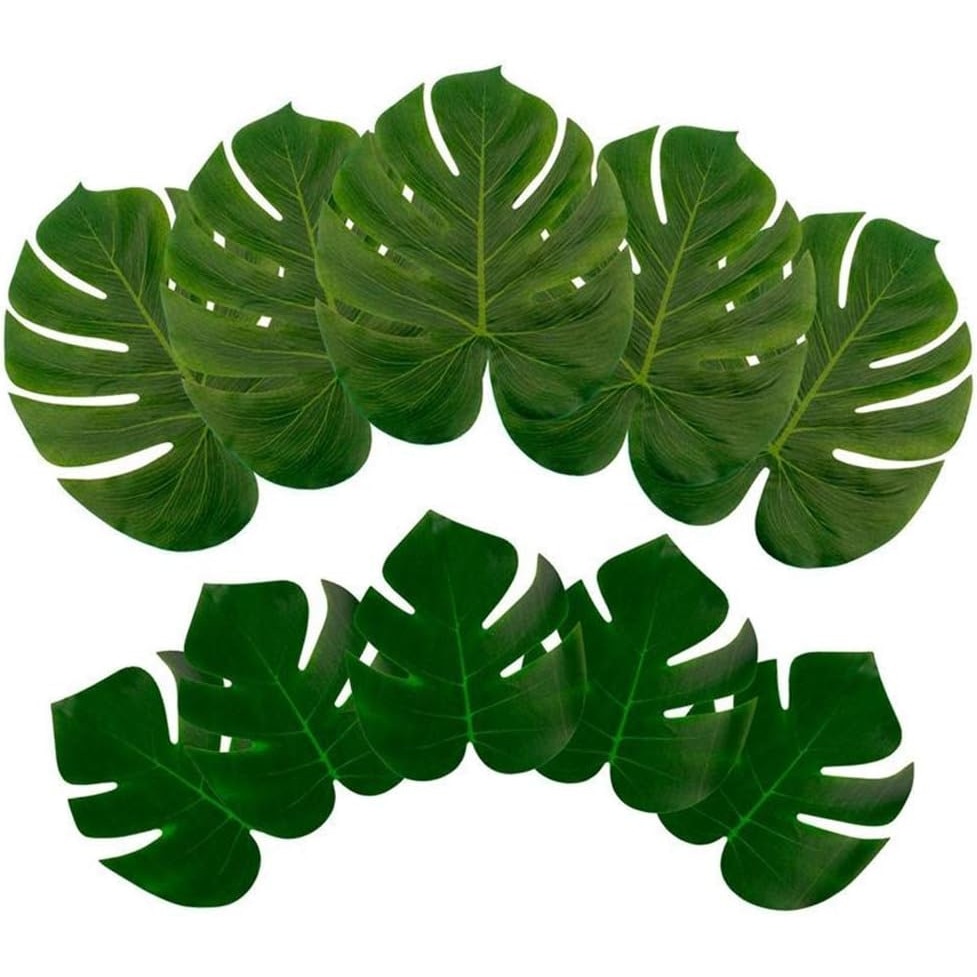 Set 24 frunze artificiale, Sunmostar, 12 mari/12 mici, Verde - eMAG.ro