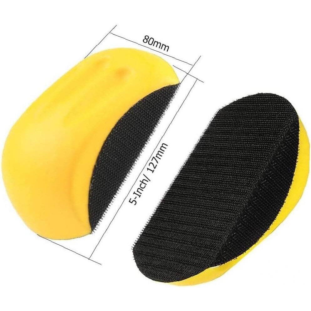 Burete pentru slefuit manual, Sunmostar, Nylon, 125 mm, Galben/Negru ...