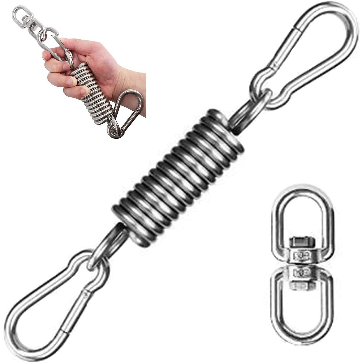 Kit de agatat cu arcuri pentru sarcini grele, Sunmostar, Inox, 15x3.5 ...
