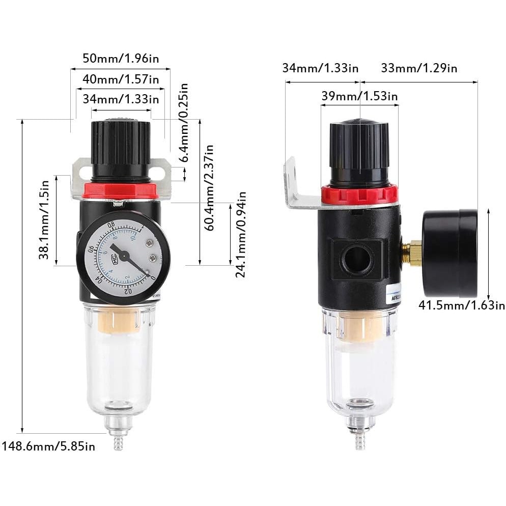 Regulator filtru pentru compresor aer, Sunmostar, Aluminiu/Plastic ...