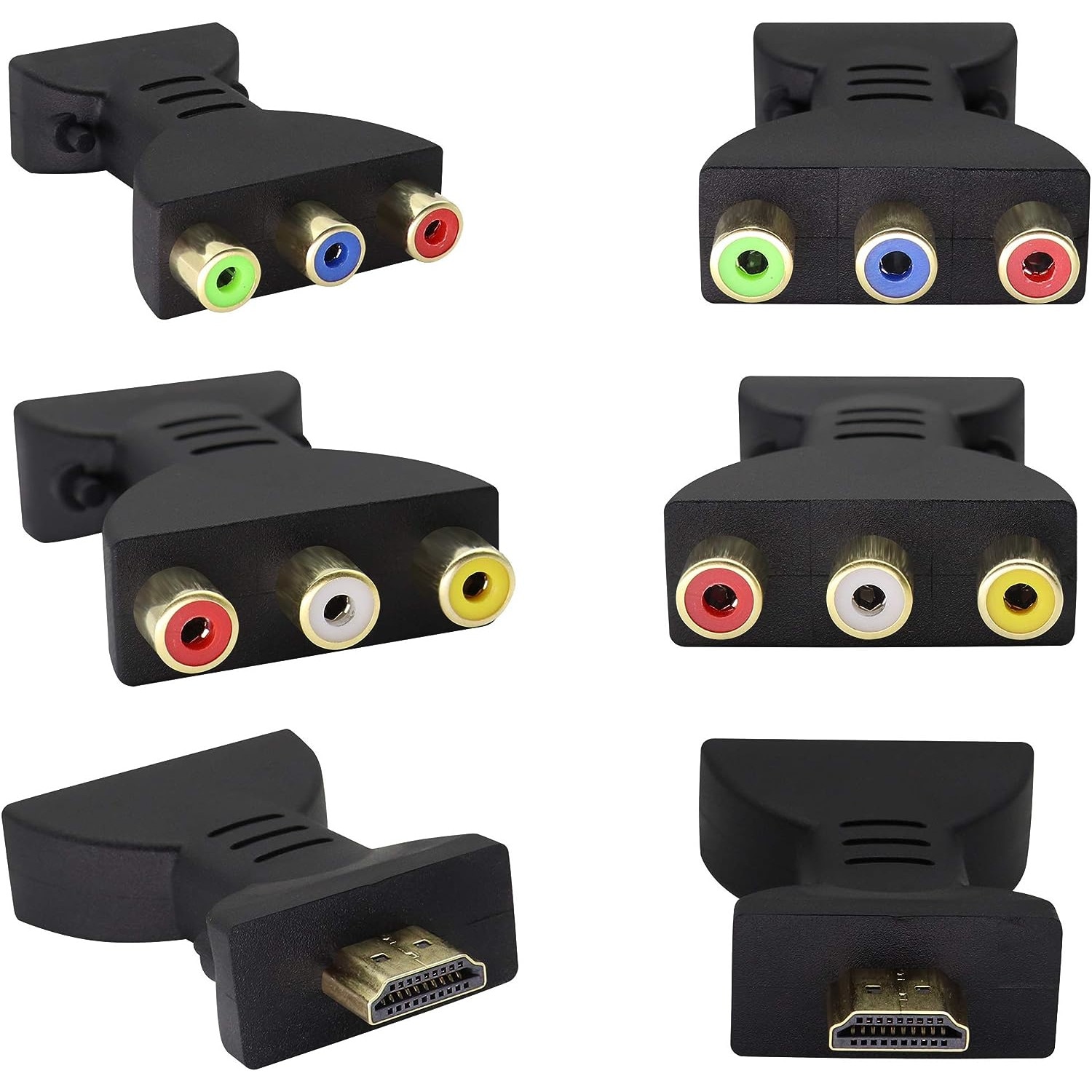 Set 2 adaptoare audio si video, Sunmostar, HDMI RCA, Splitter cu 3 cai ...