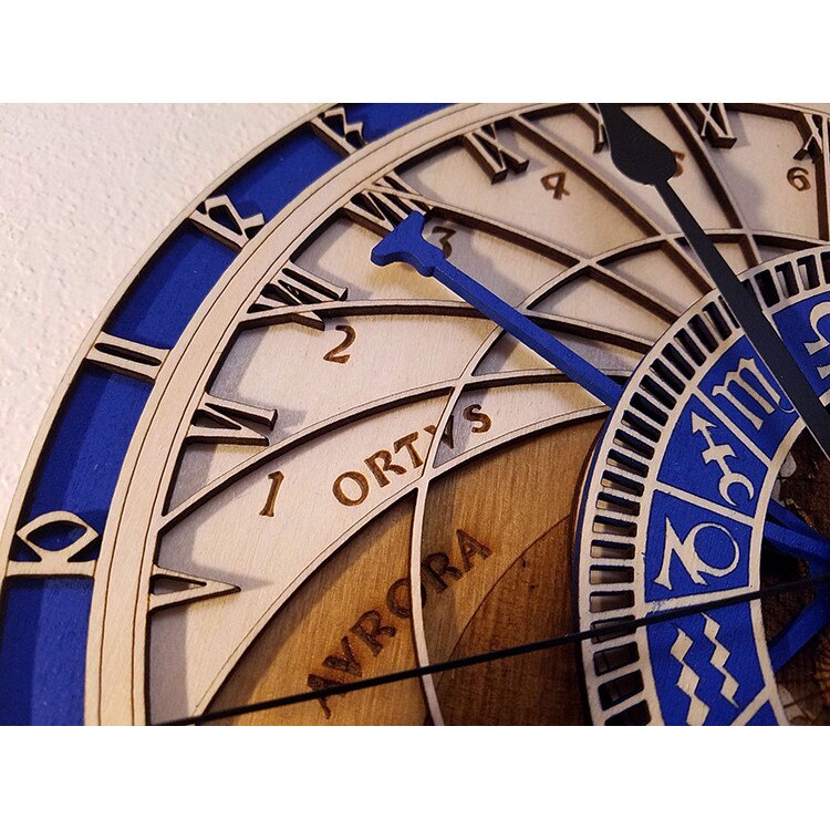 Ceas perete astronomic, Sunmostar, 30 x 30 cm, Multicolor - eMAG.ro