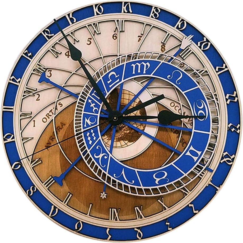Ceas perete astronomic, Sunmostar, 30 x 30 cm, Multicolor - eMAG.ro