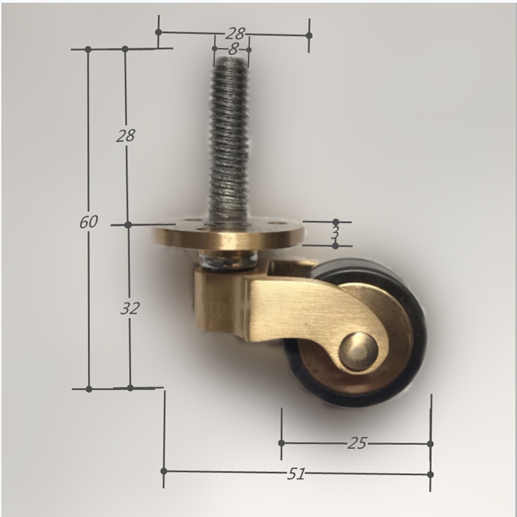 Set rotile mobilier, Sunmostar, Cauciuc, Auriu - eMAG.ro
