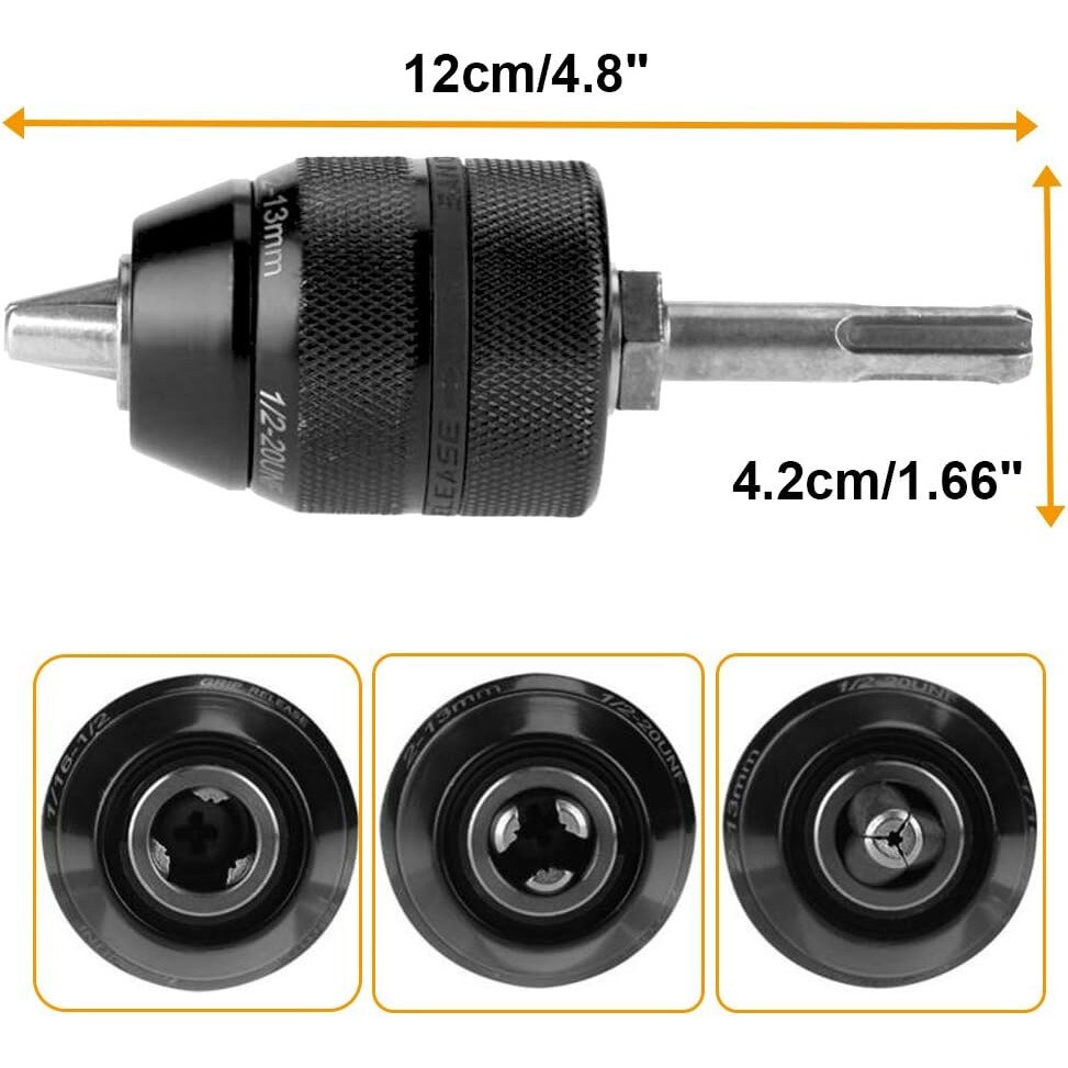 Adaptor mandrina, Sunmostar, Otel carbon, 1/2-20 UNF, Cu schimbare ...