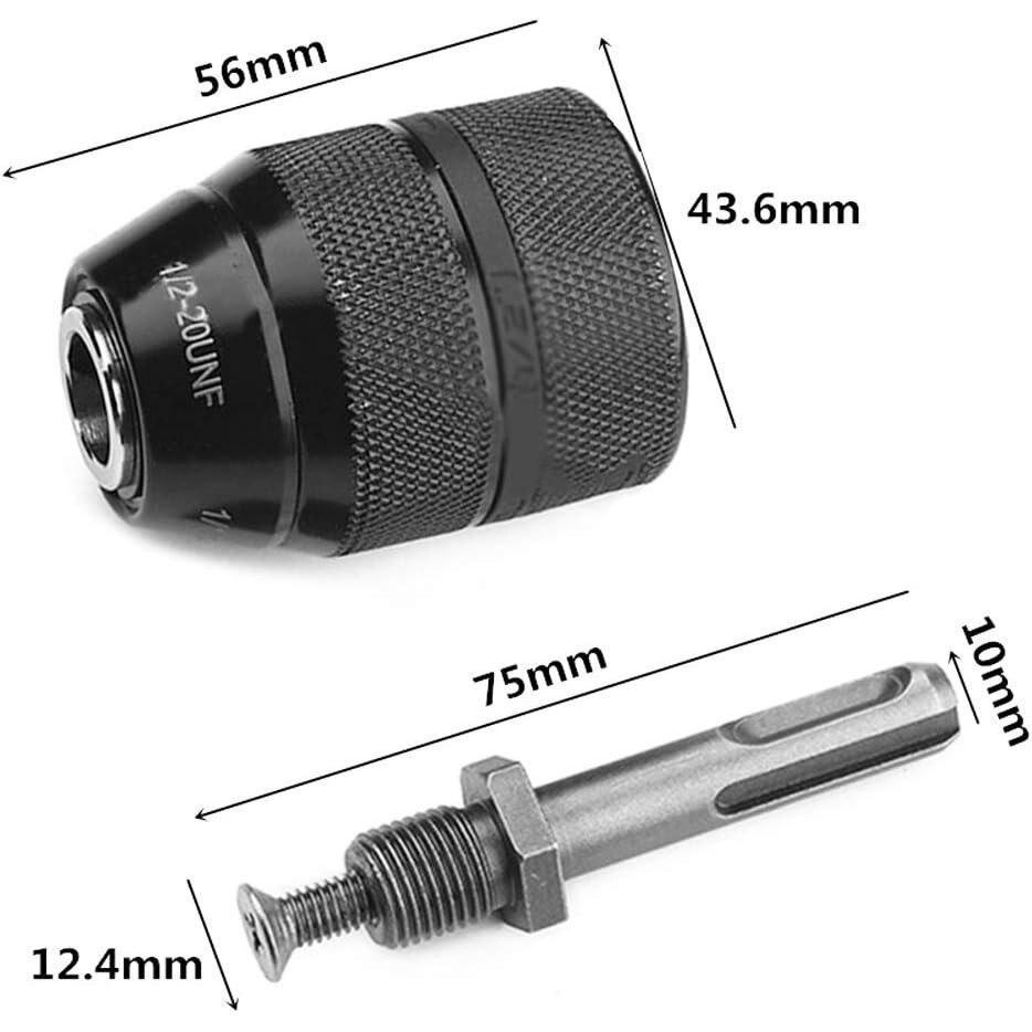 Adaptor mandrina, Sunmostar, Otel carbon, 1/2-20 UNF, Cu schimbare ...