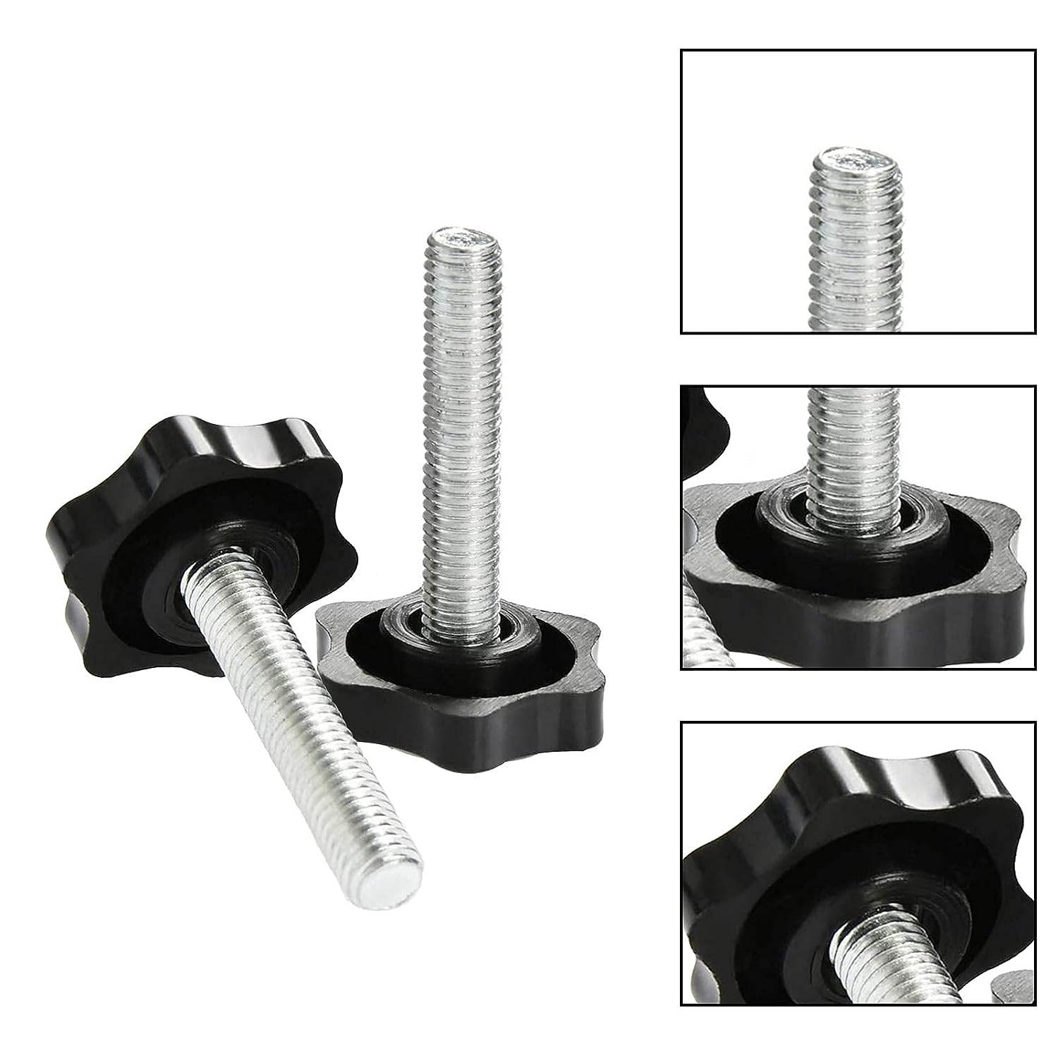 Set 20 suruburi, Sunmostar, Plastic, 40 mm, Negru/ Argintiu - eMAG.ro