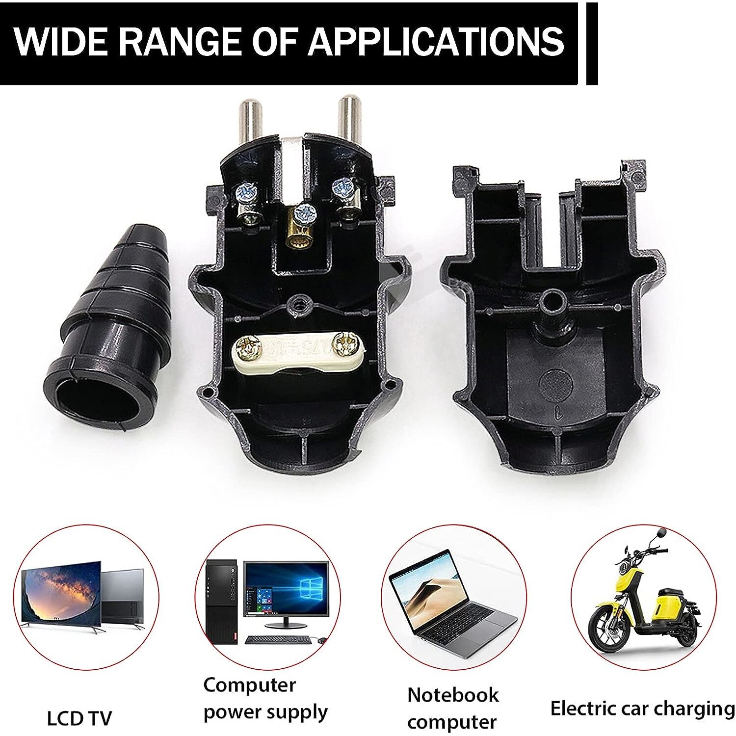 Set 3 stechere electrice masculin, Sunmostar, Cauciuc, 250 V, Negru ...