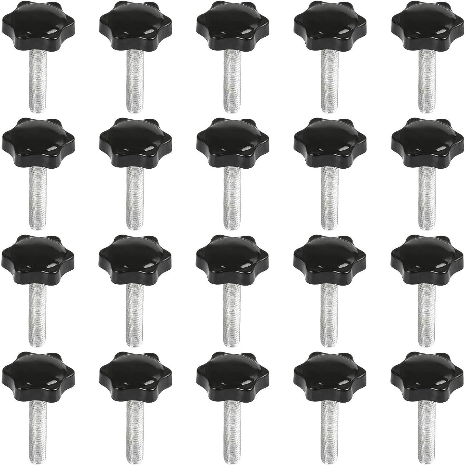 Set 20 suruburi, Sunmostar, Plastic/Metal, Negru/Gri - eMAG.ro