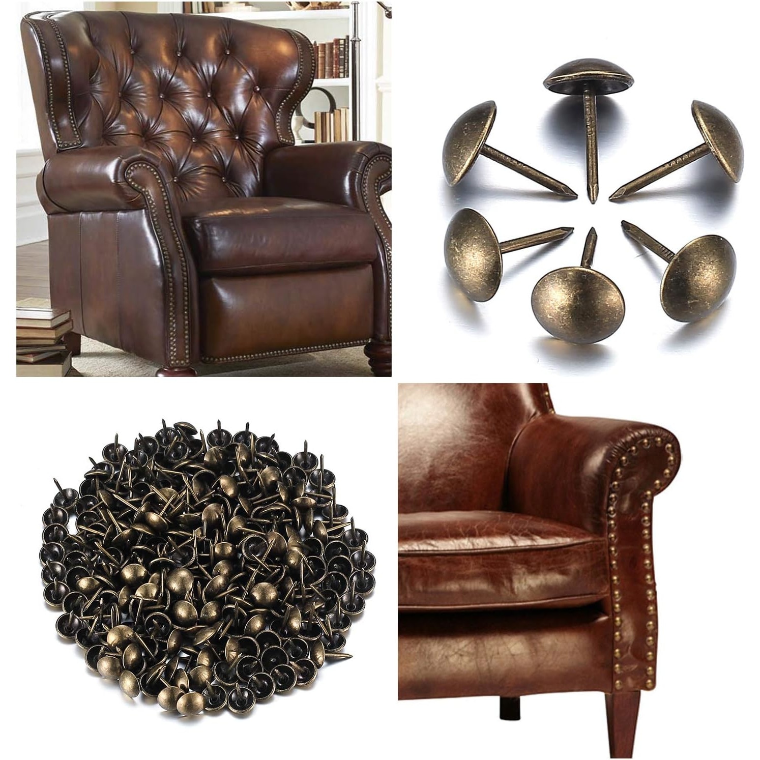 Set 500 pioneze pentru tapiterie, Sunmostar, 11x17 mm, Auriu - eMAG.ro