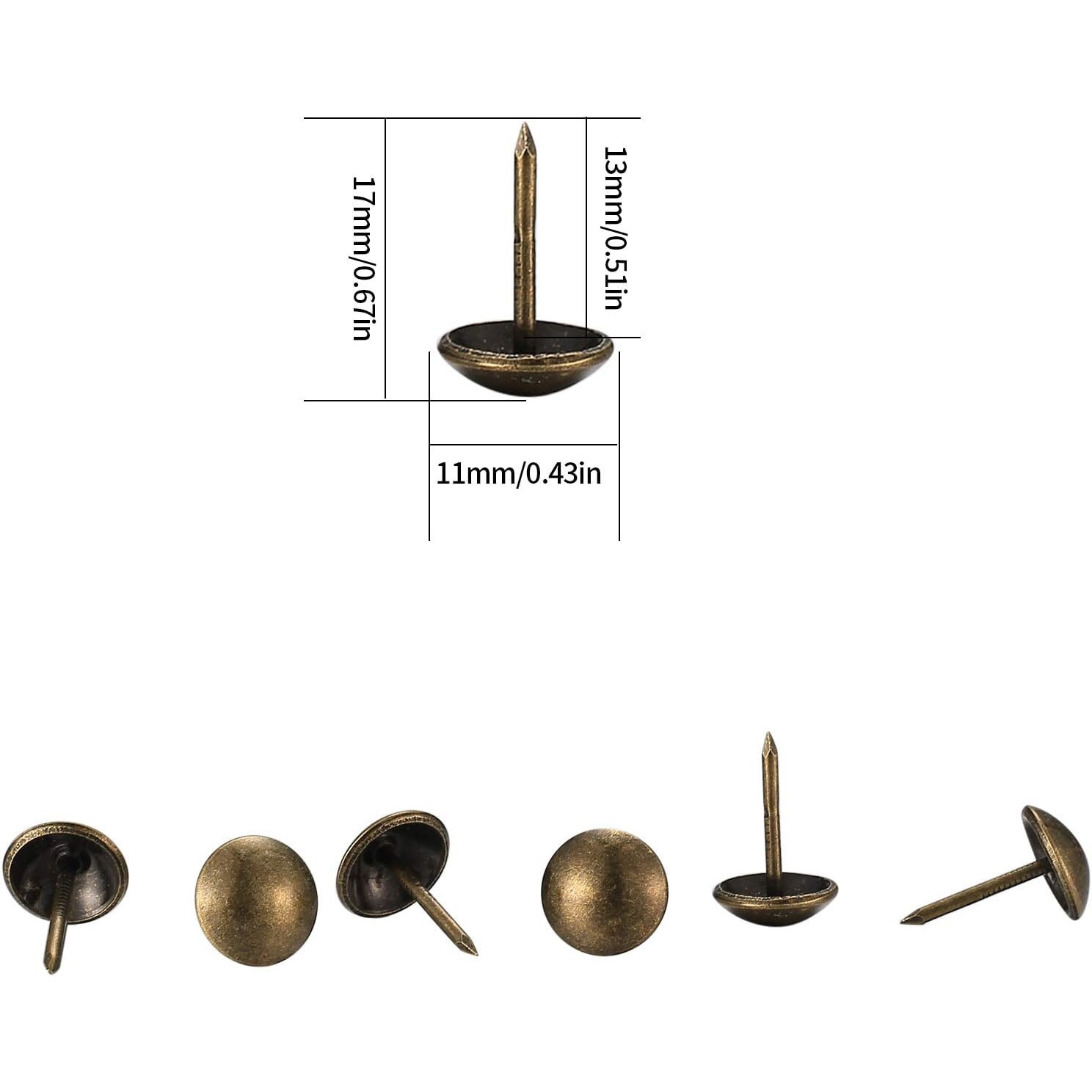 Set 500 pioneze pentru tapiterie, Sunmostar, 11x17 mm, Auriu - eMAG.ro