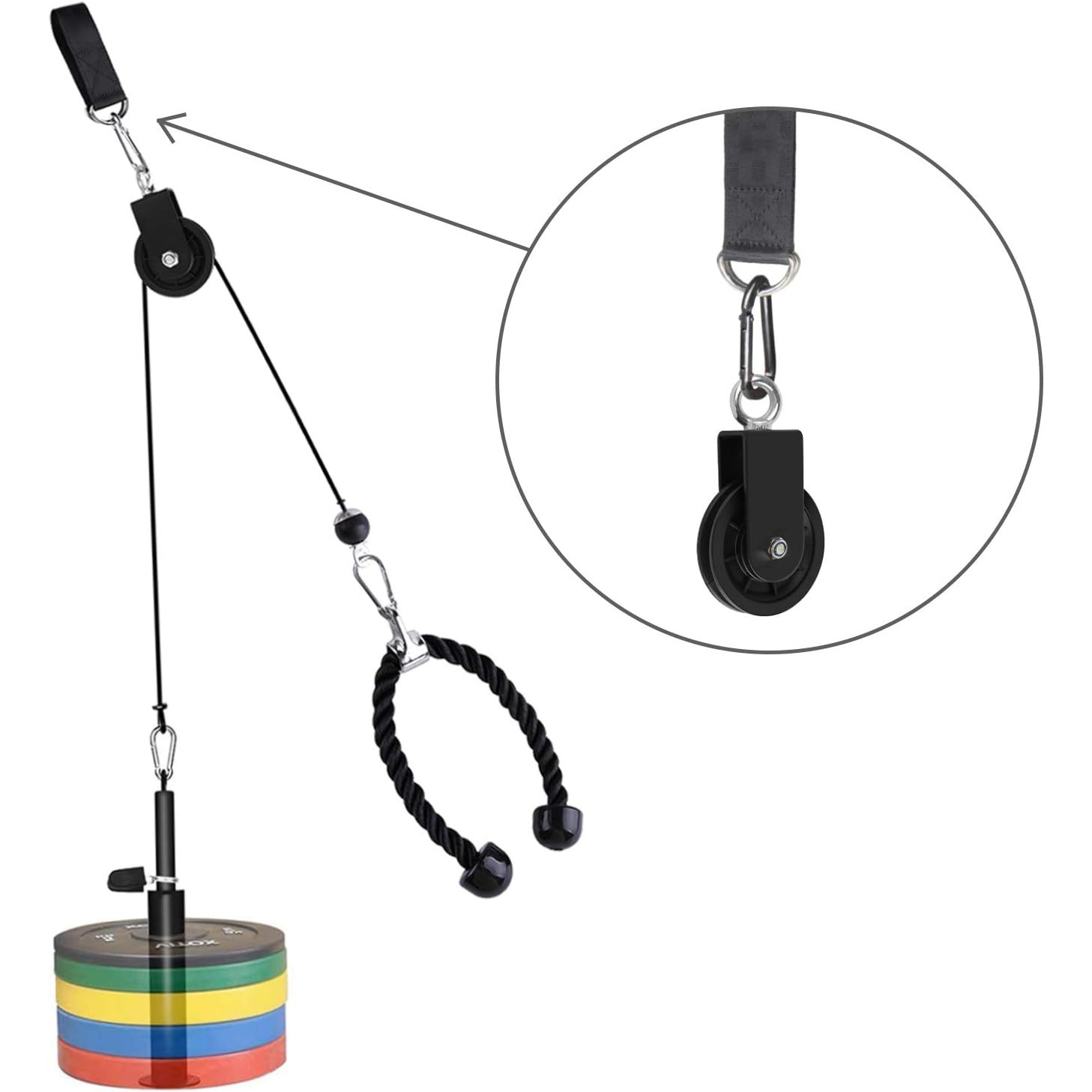 Scripete cablu, Sunmostar, Inox/Nylon, 15.5 x 9 cm, Negru - eMAG.ro