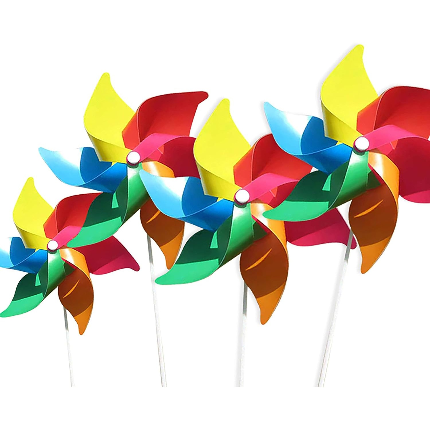 Set 4 mori de vant pentru copii, Sunmostar, Plastic, 3 ani+, Multicolor ...