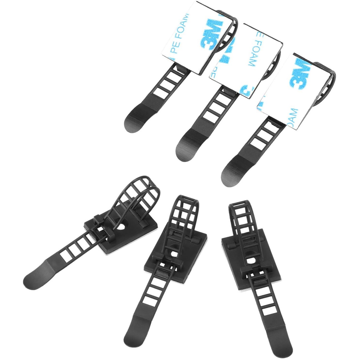 Set 100 prinderi autoadezive pentru cablu, Sunmostar, Nailon, Negru ...