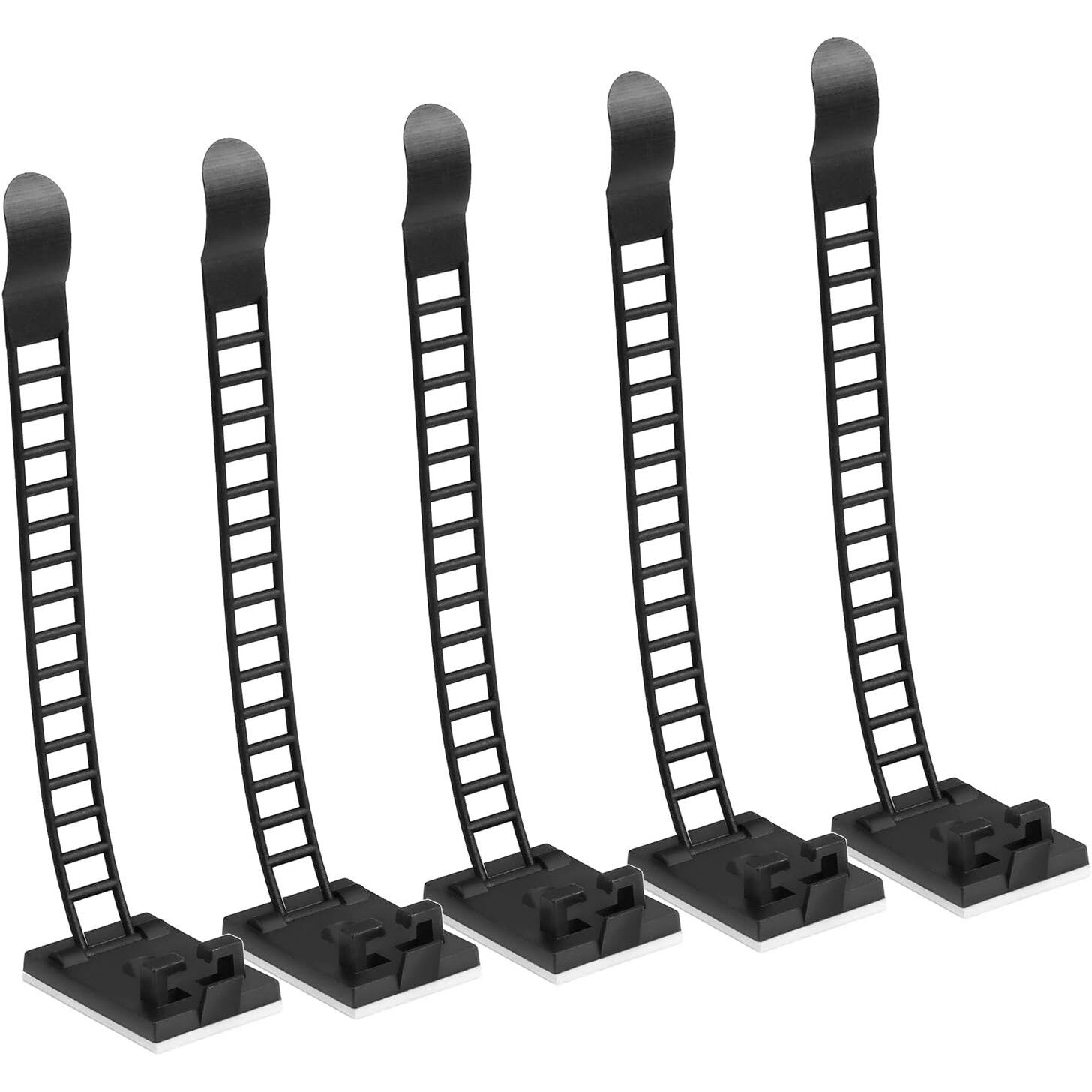 Set 100 prinderi autoadezive pentru cablu, Sunmostar, Nailon, Negru ...