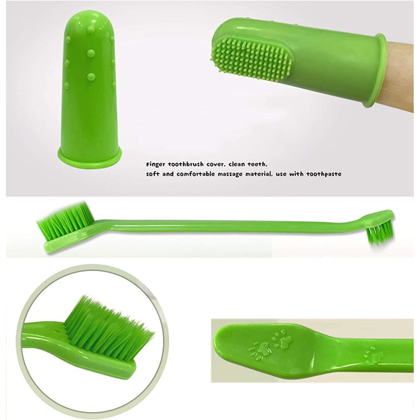 Set Periute de dinti pentru animale de companie, Sunmostar, Silicon ...