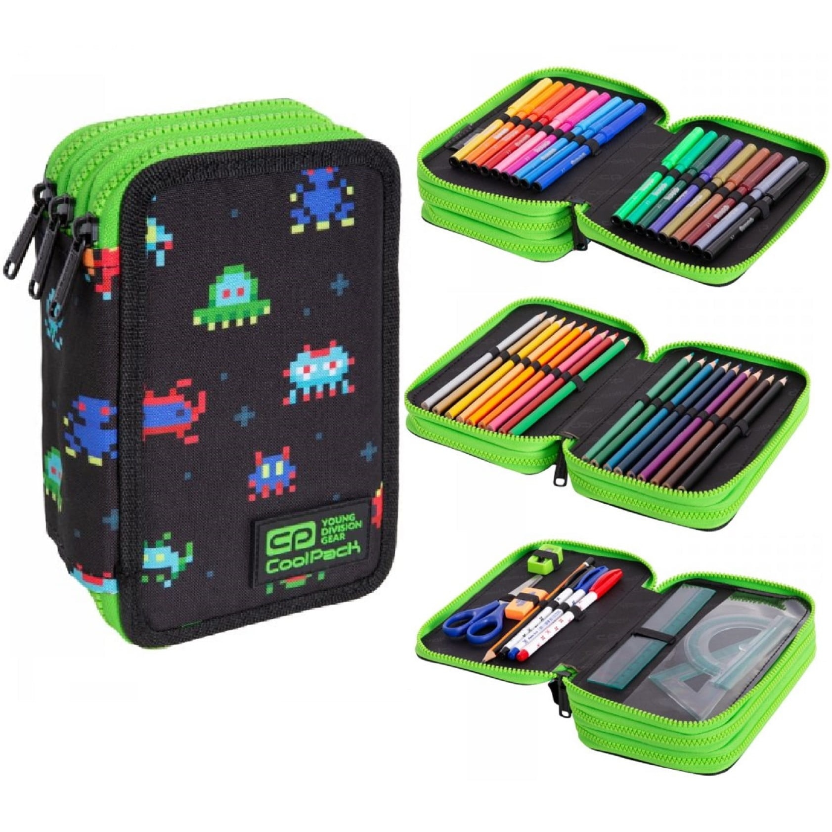 Penar cu trei compartimente, Coolpack, Echipat, Multicolor - eMAG.ro