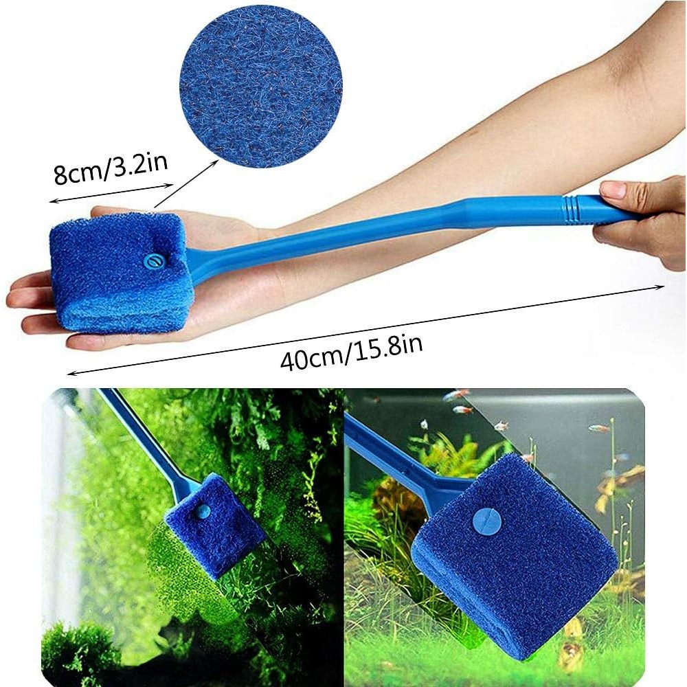 Set 2 bureti cutare acvariu, Sunmostar, Plastic, Albastru - eMAG.ro