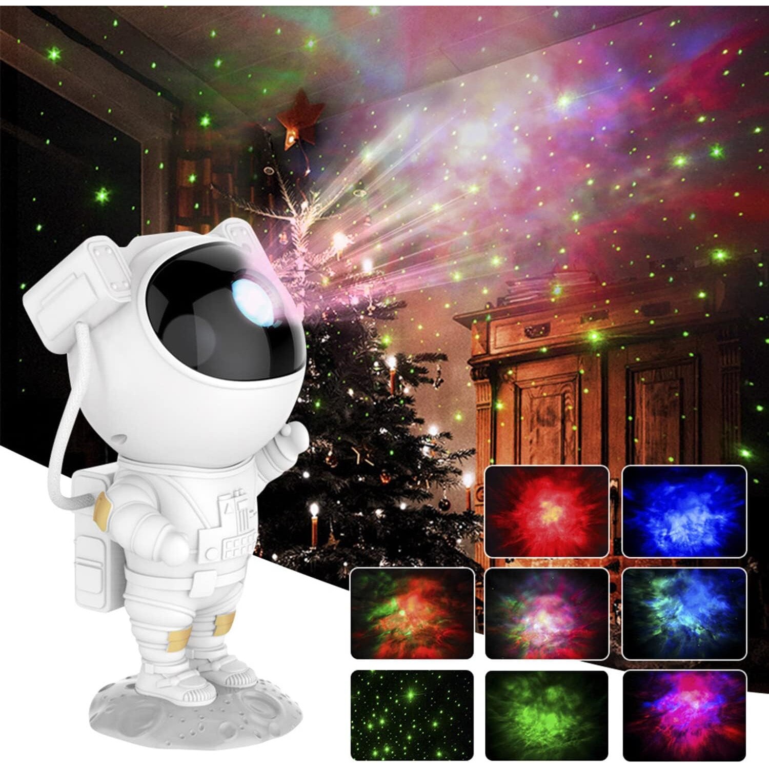 Proiector de stele in forma de astronaut pe luna, Zola®, LED, cap ...
