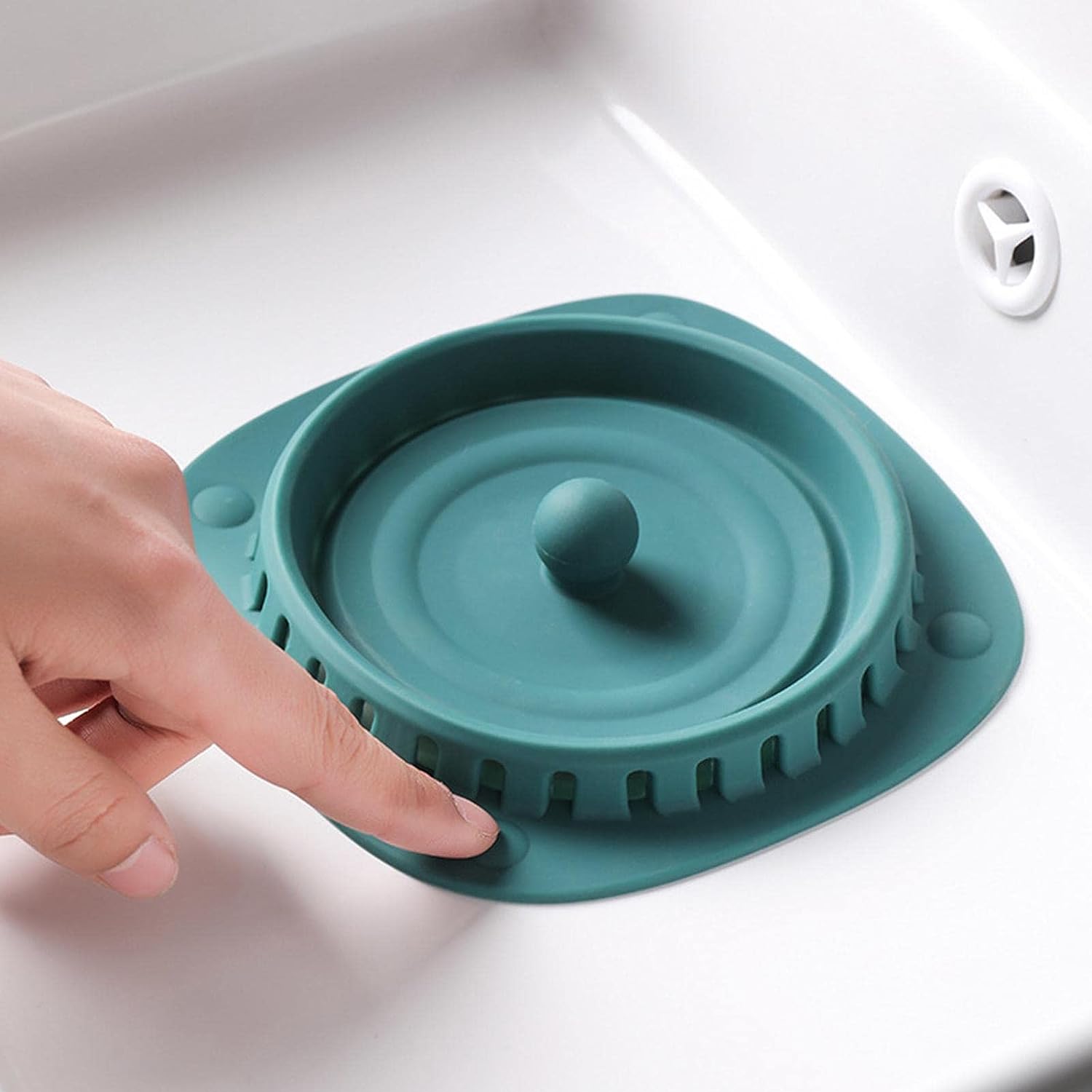 Capac de scurgere de pardoseala, Sunmostar, Silicon, Albastru - eMAG.ro