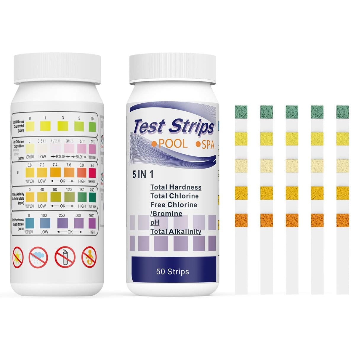 Set de 100 benzi de testare pH, Sunmostar, Multicolor - eMAG.ro