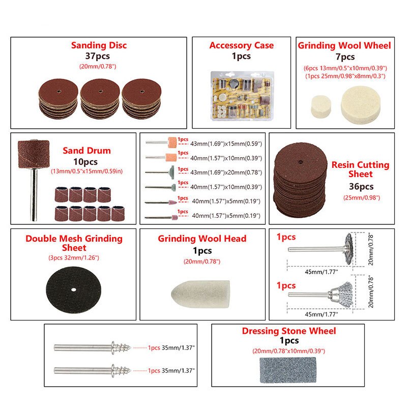 Kit de scule rotative multifunctionale, 105 buc, Multicolor - eMAG.ro
