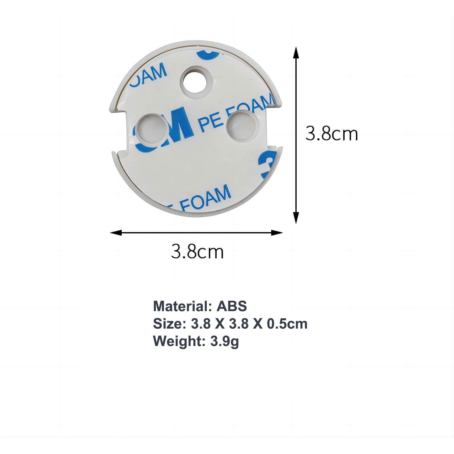 Set 10 protectie prize copii, Oricean®, pentru priza, cu adeziv, Alb ...