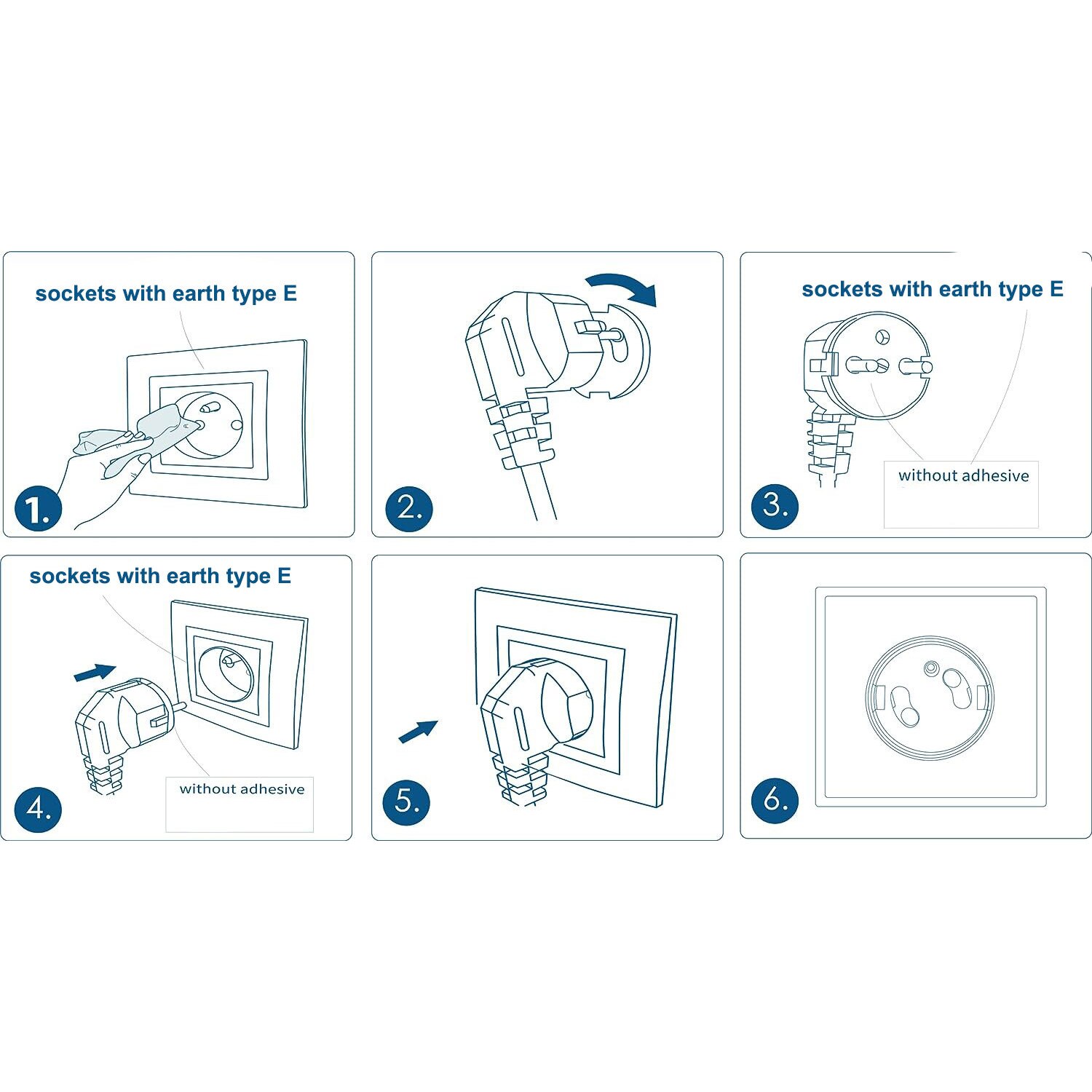 Set 10 protectie prize copii, Oricean®, pentru priza, cu adeziv, Alb ...