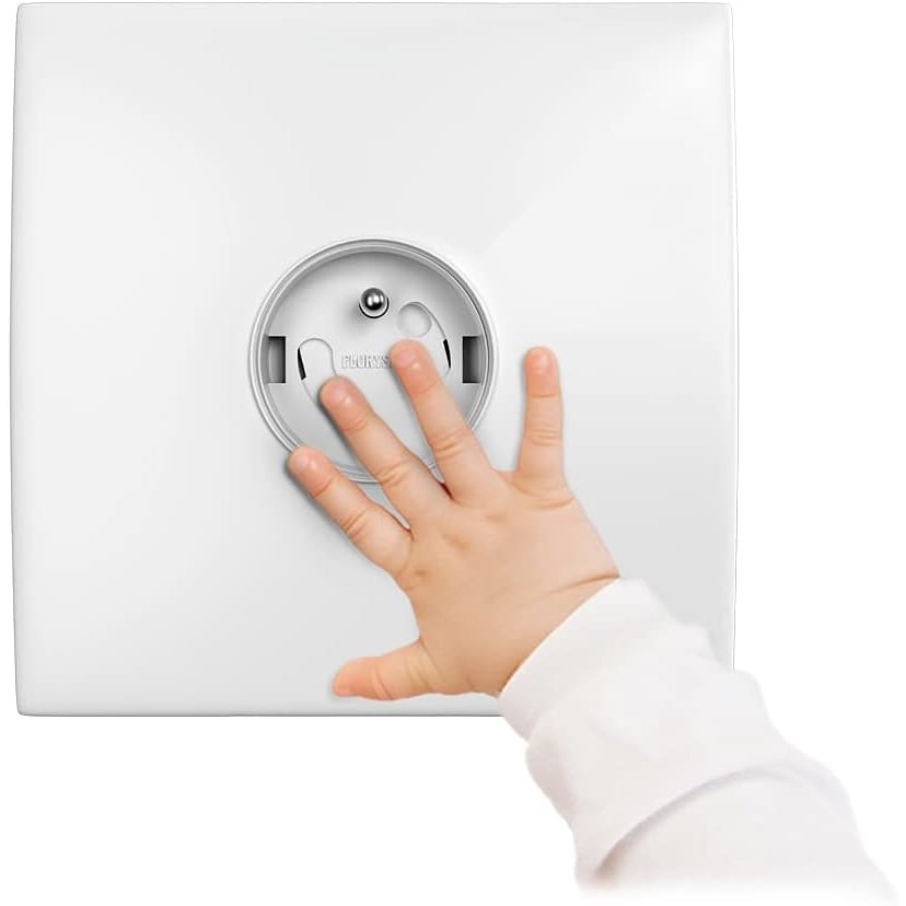 Set 10 protectie prize copii, Oricean®, pentru priza, cu adeziv, Alb ...