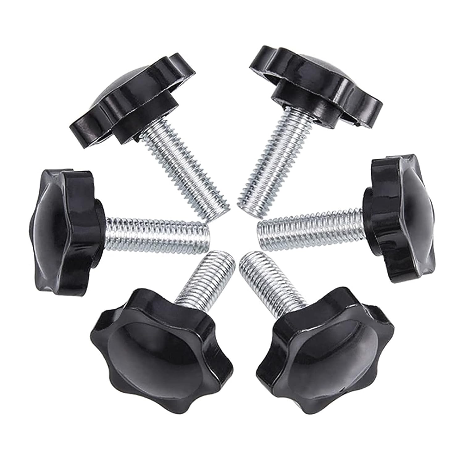 Set 6 suruburi, KkvoGmle, Otel/Plastic, 25mm, Negru/Argintiu - eMAG.ro