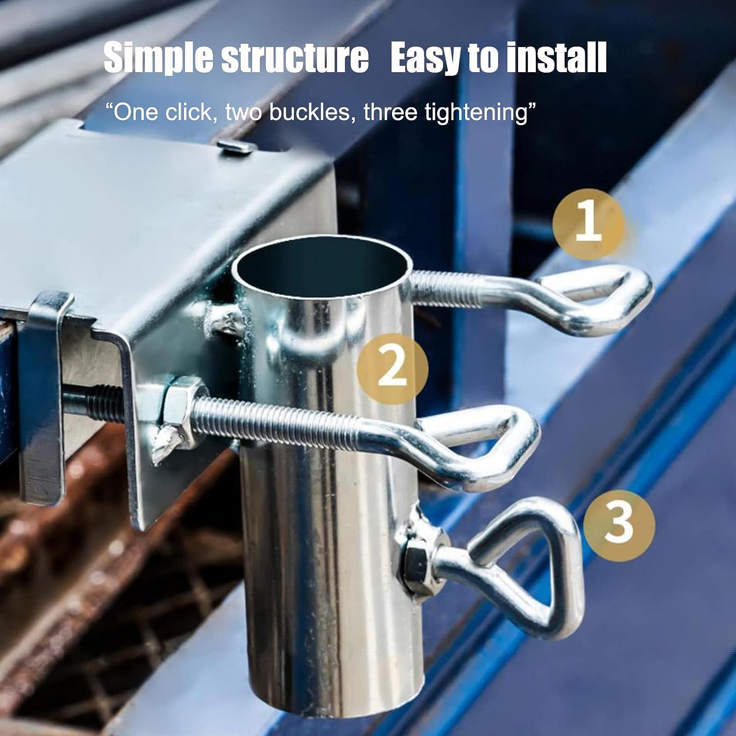 Suport umbrela de gradina, Sunmostar, Argintiu - eMAG.ro