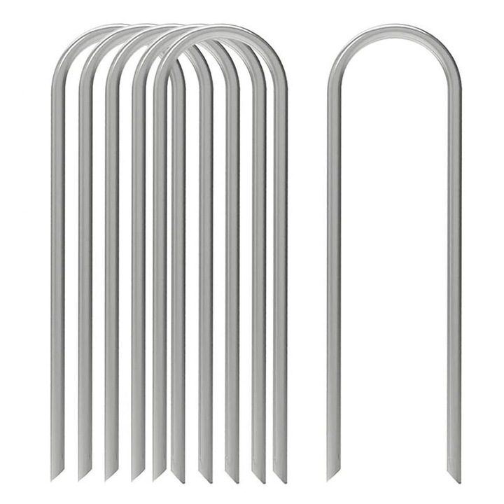 Set 10 Tarusi de gradina, Sunmostar, 30 cm, Argintiu - eMAG.ro