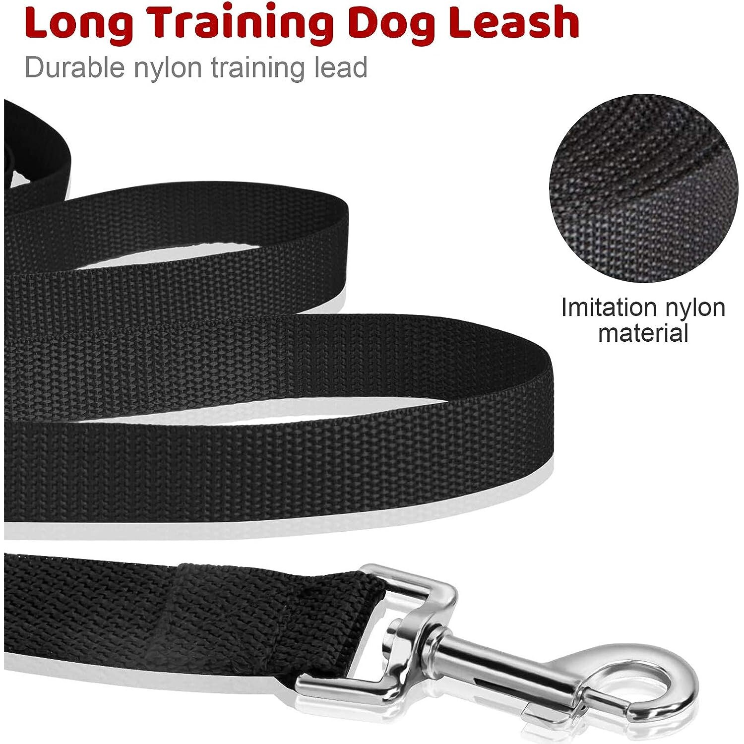 Lesa caini, Sunmostar, Nylon, 10 m, Negru - eMAG.ro