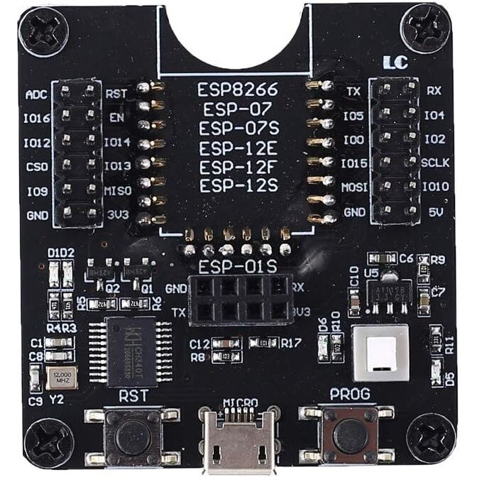 Modul WiFi ESP8266 pentru ESP-01/01S/12E/12F/12S/18T, Sunmostar, Negru ... Modul WiFi ESP8266 pentru ESP-01/01S/12E/12F/12S/18T, Sunmostar, Negru ...