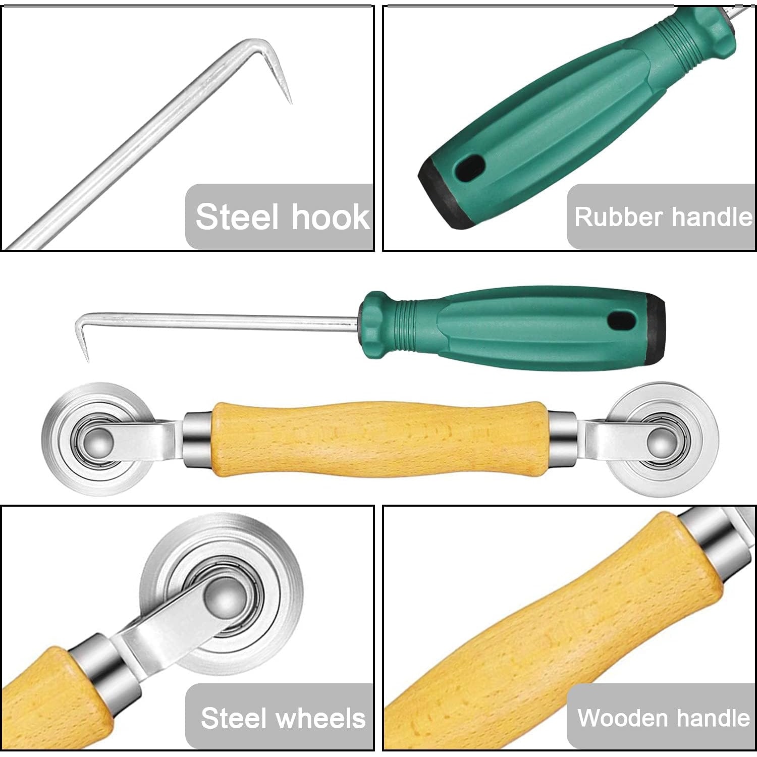 Set rola dubla si carlig extractor pentru fixare garnitura plasa ...