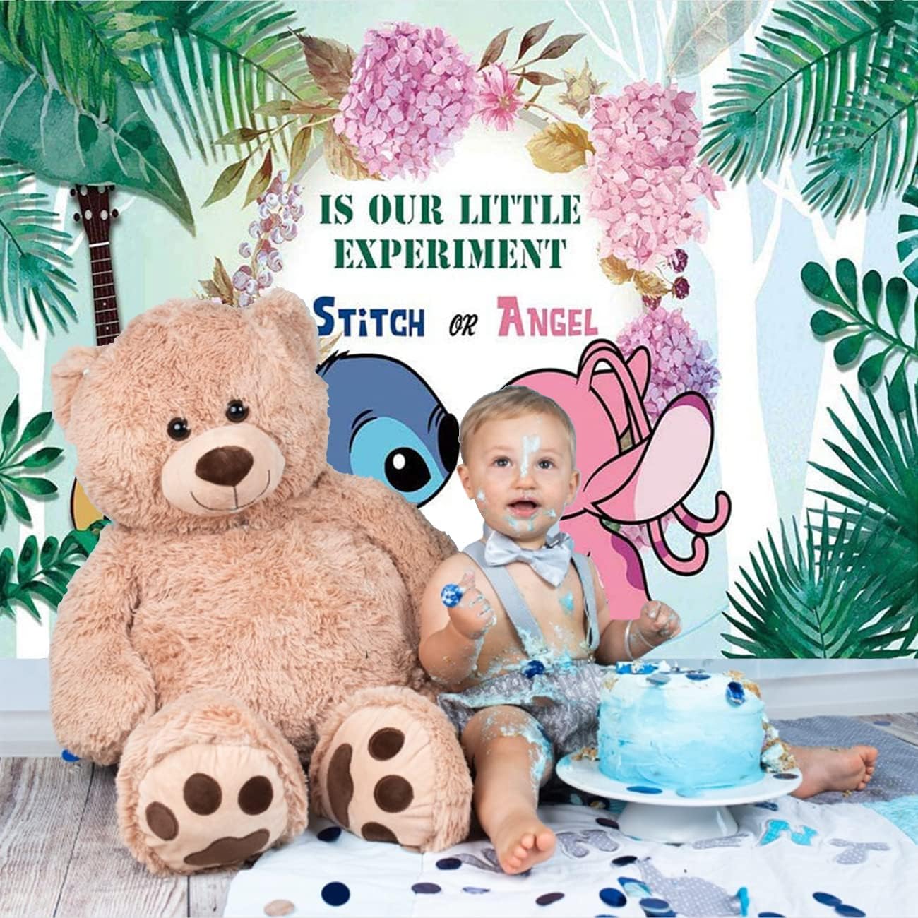 Fundal foto Lilo si Stitch, Sunmostar, Vinil, 150 x 100 cm, Multicolor ...