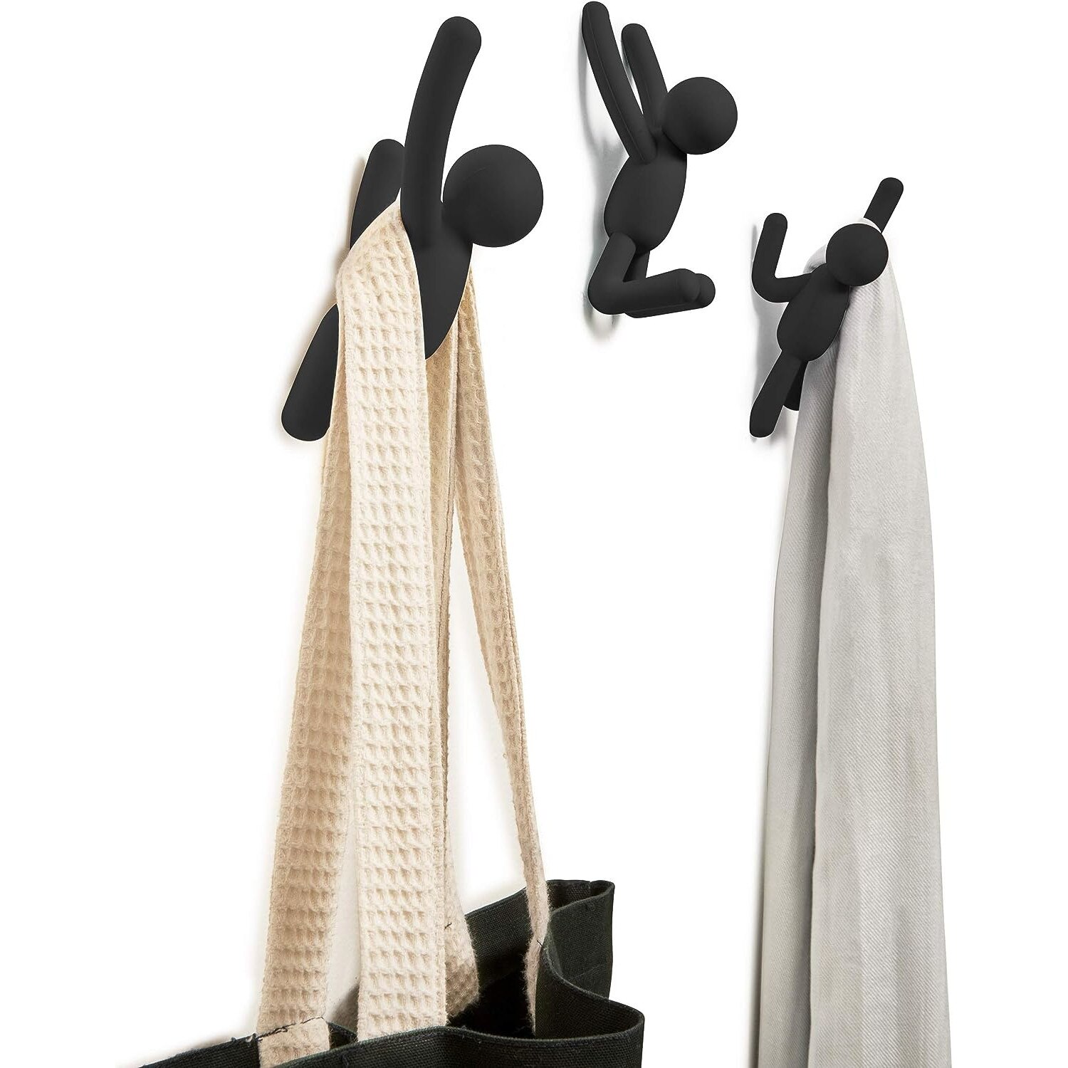 Set 3 carlige decorative, Sunmostar, Plastic, Negru - eMAG.ro