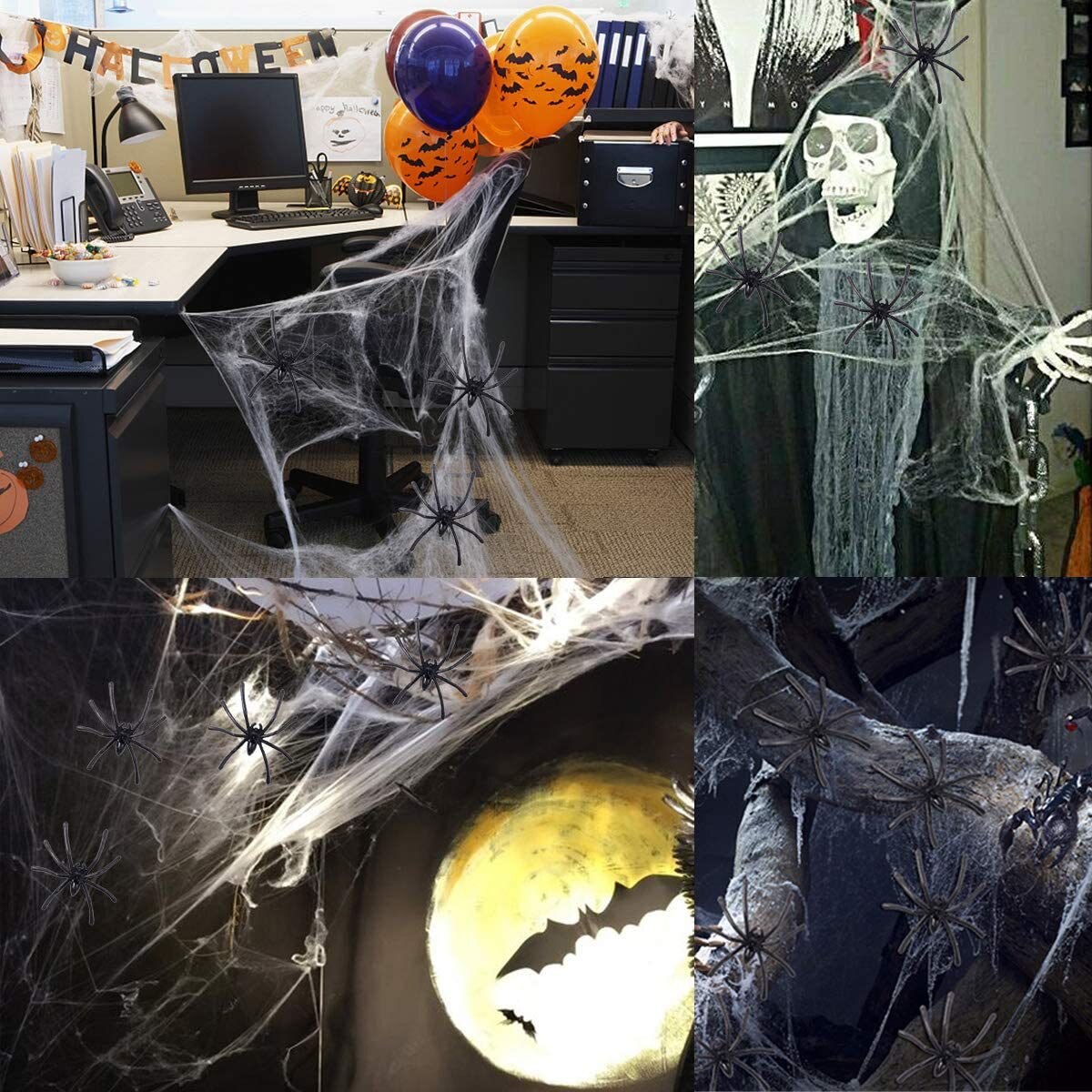 Panza de paianjen extensibila de Halloween cu 60 de paianjeni falsi ...