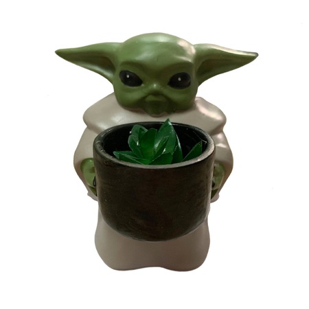 Mini ghiveci decorativ, Sunmostar, Rasina, 10.5 cm, Gri/Verde - eMAG.ro