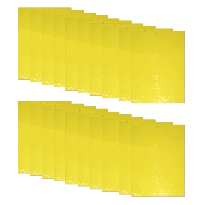 Set 20 capcane galbene lipicioase pentru insecte, Sunmostar ...