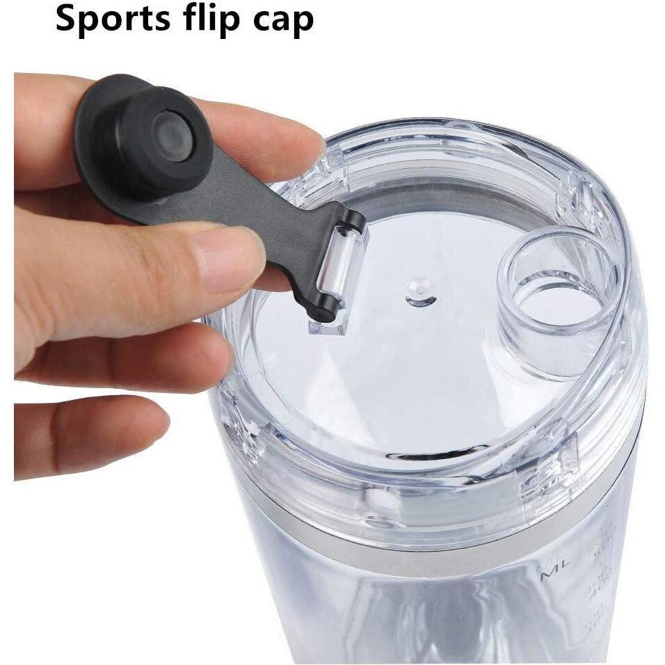 Shaker electric, Sunmostar, USB, Policarbonat/Inox, 500ml, Trasparent ...