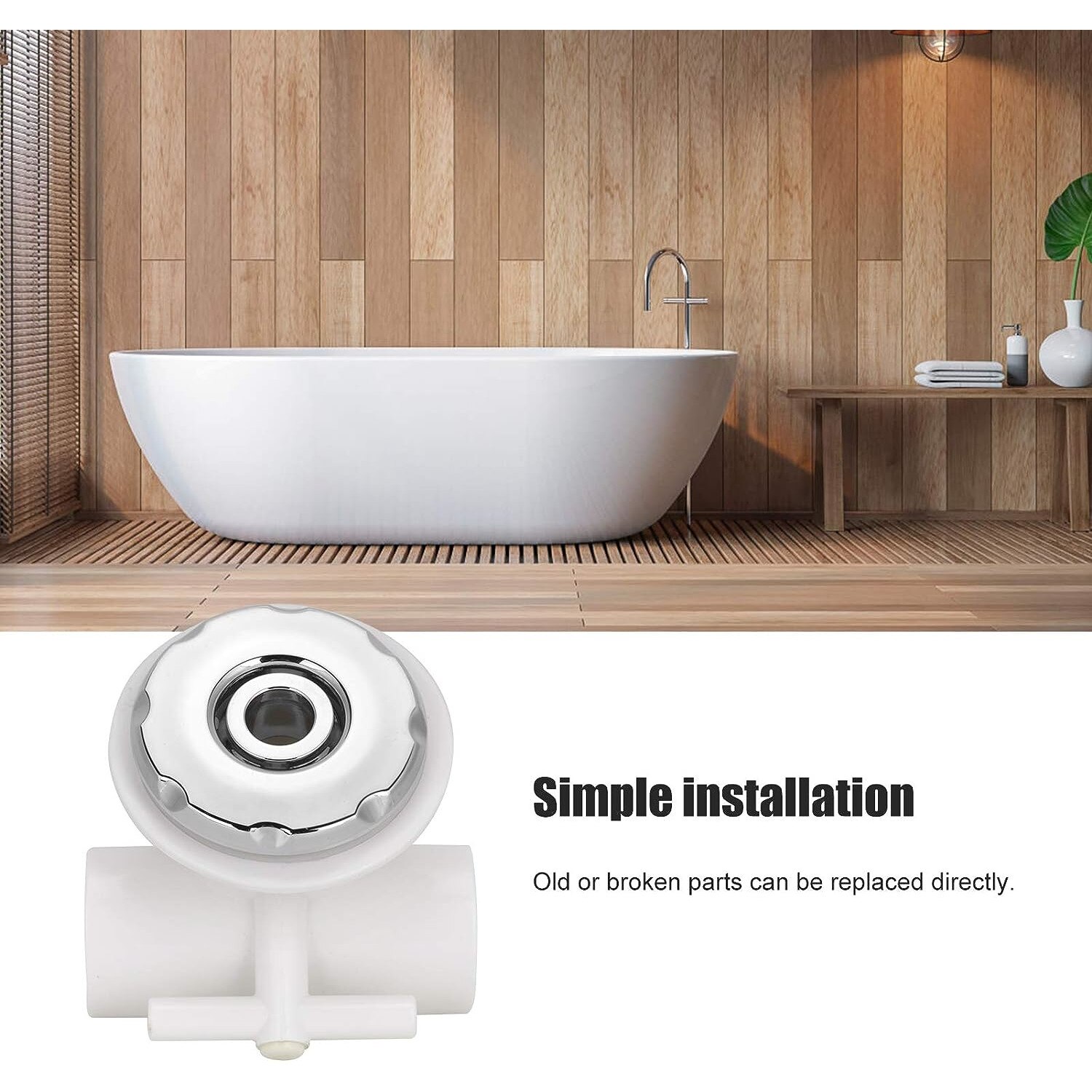 Duza pentru piscina, Sunmostar, Plastic/Inox, Alb - eMAG.ro