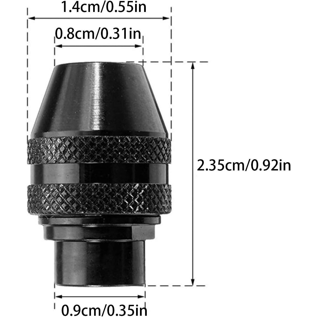 Set 2 mandrine, Sunmostar, Aluminiu, 2.35x1.4 cm, Negru - eMAG.ro